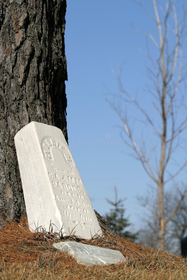 Gravestone by tree 2 stock photo. Image of stone, death - 537796
