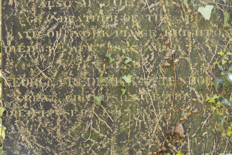 Gravestone with Writing Text Editorial Stock Photo - Image of language ...
