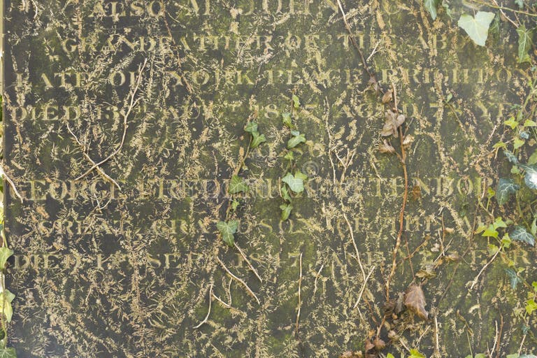 Gravestone with Writing Text Editorial Stock Photo - Image of language ...