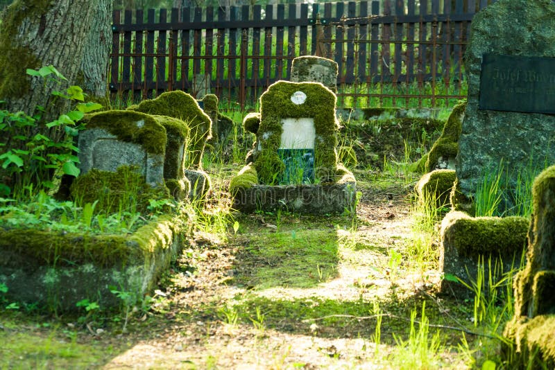 Gravestones of an Old Cemetry Stock Image - Image of final, gravestones ...