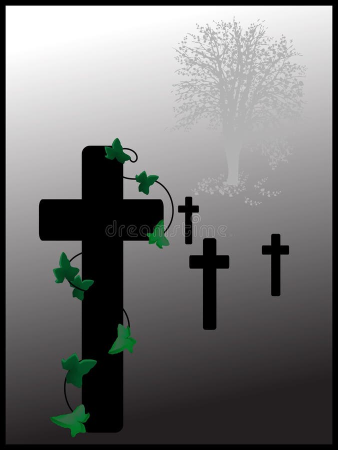 Graveyard stock vector. Illustration of abstraction, graphic - 10672200