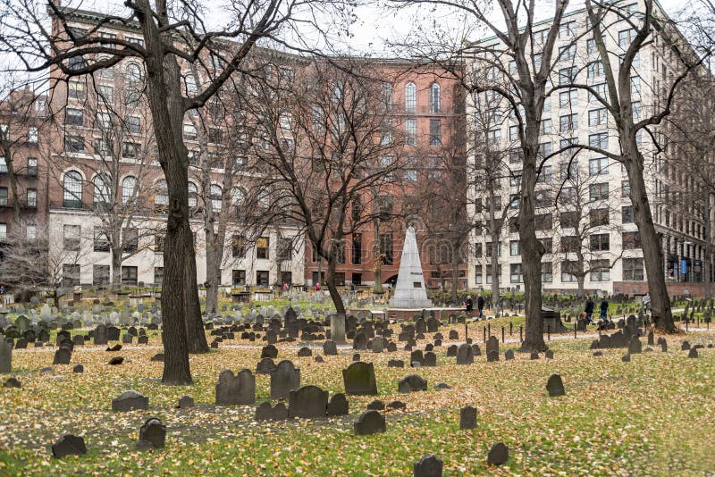 Graveyard in Boston stock photo. Image of autumn, fall - 64443036