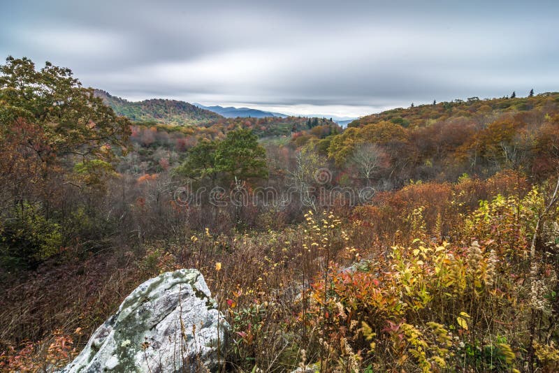Graveyard Fields Overlook in the Smoky Mountains in North Carolina ...