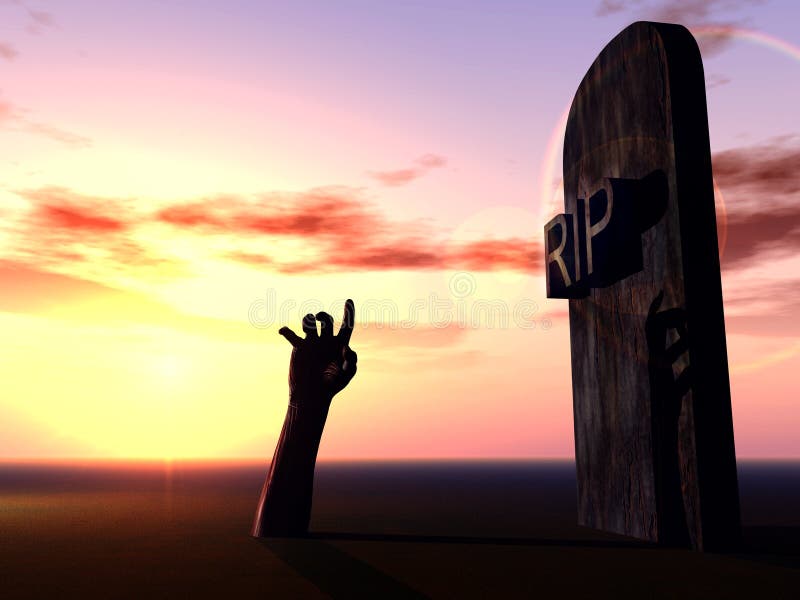 Graveyard Hand 22 stock illustration. Illustration of halloween - 619221