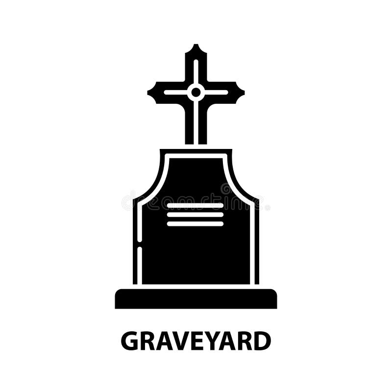 Graveyard Icon stock vector. Illustration of memorial - 171680384
