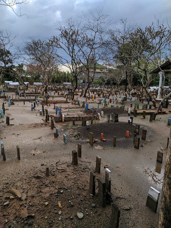 Graveyard in Java Island editorial image. Image of indonesia - 209946600
