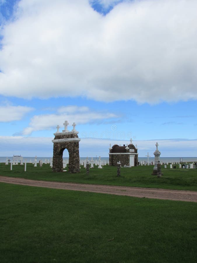 Graveyard by the ocean stock image. Image of eerie, marker - 98793229