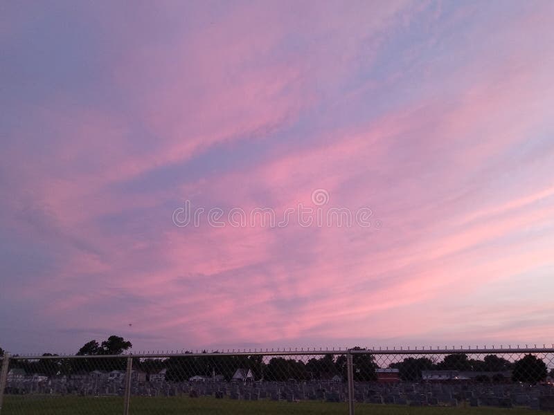 Graveyard pink sunset stock photo. Image of graveyard - 253246718