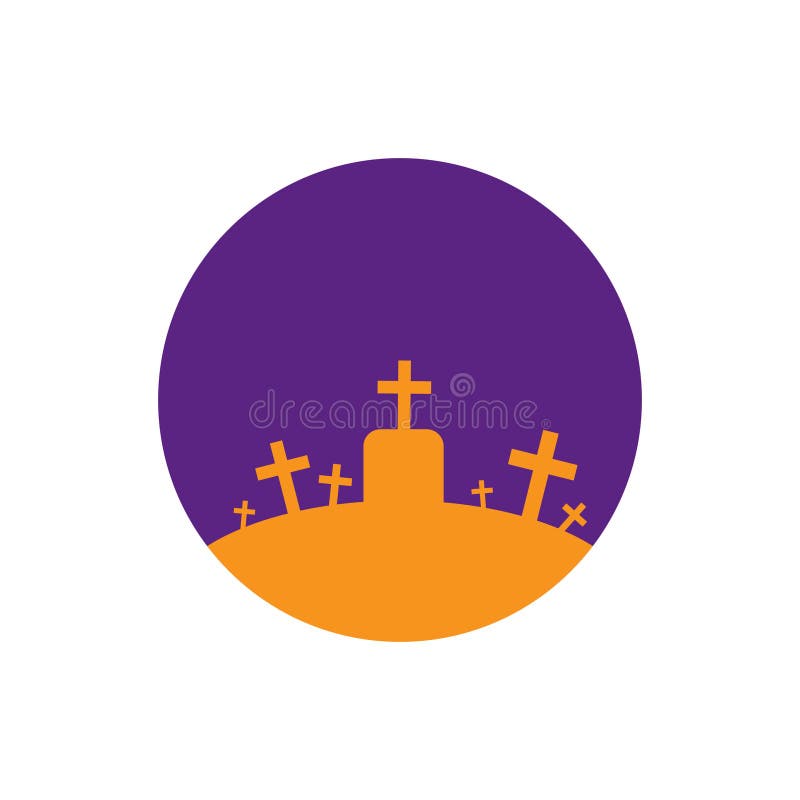 Graveyard. Vector Illustration Decorative Design Stock Vector ...