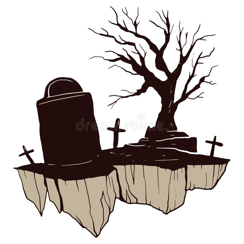 Graveyard. Vector Illustration Decorative Design Stock Vector ...