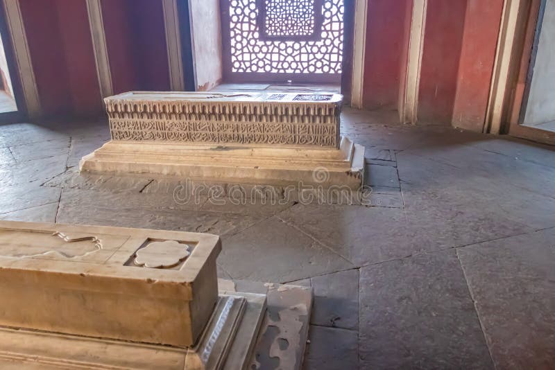 Graveyards Inside Humayun Tomb at Morning from Unique Perspective Stock ...