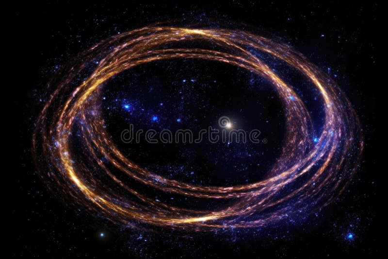 Gravitational Lensing Creating an Einstein Ring Effect Stock ...