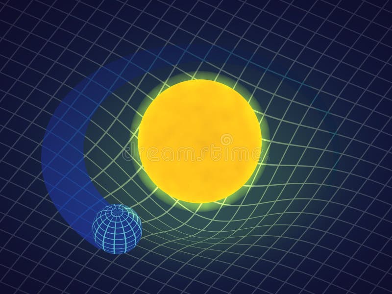 Gravitational relativity stock illustration. Illustration of earth ...