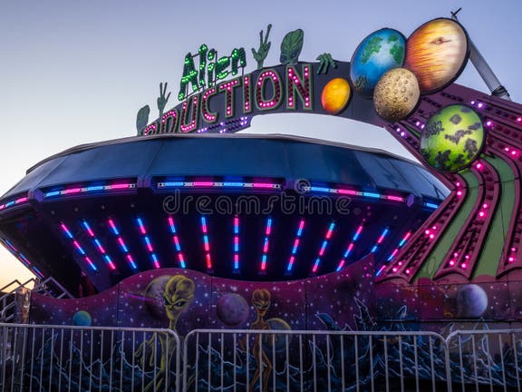 Gravitron Amusement Park at Fall Carnival Editorial Stock Photo - Image ...