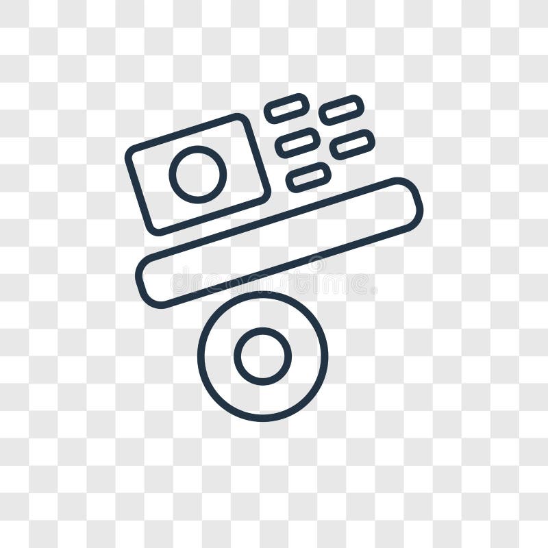 Gravity Concept Vector Linear Icon Isolated on Transparent Background ...