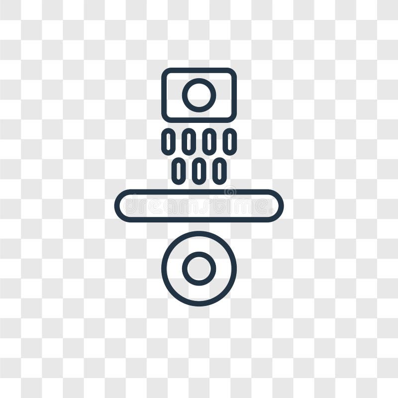 Gravity Concept Vector Linear Icon Isolated on Transparent Background ...