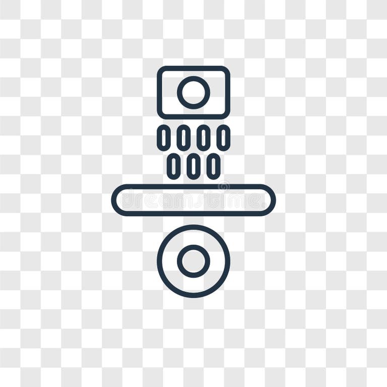 Gravity Concept Vector Linear Icon Isolated on Transparent Background ...