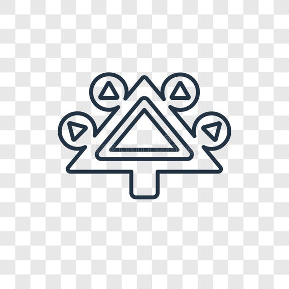 Gravity Concept Vector Linear Icon Isolated on Transparent Background ...