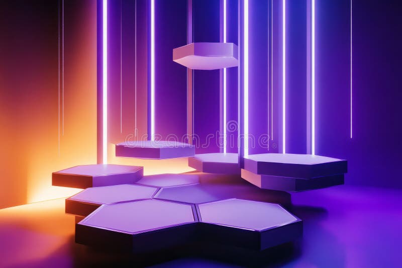 A Gravity-defying 3D Structure Where Hexagonal Platforms Levitate in ...