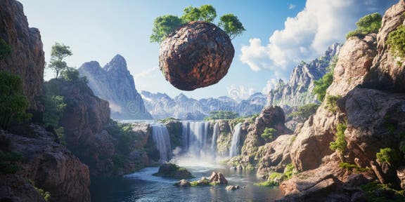 Gravity-Defying Landscape Where Massive Structures Float for Futuristic ...