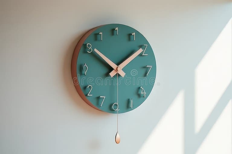 Gravity-Defying Pendulum Wall Clock Design Stock Illustration ...