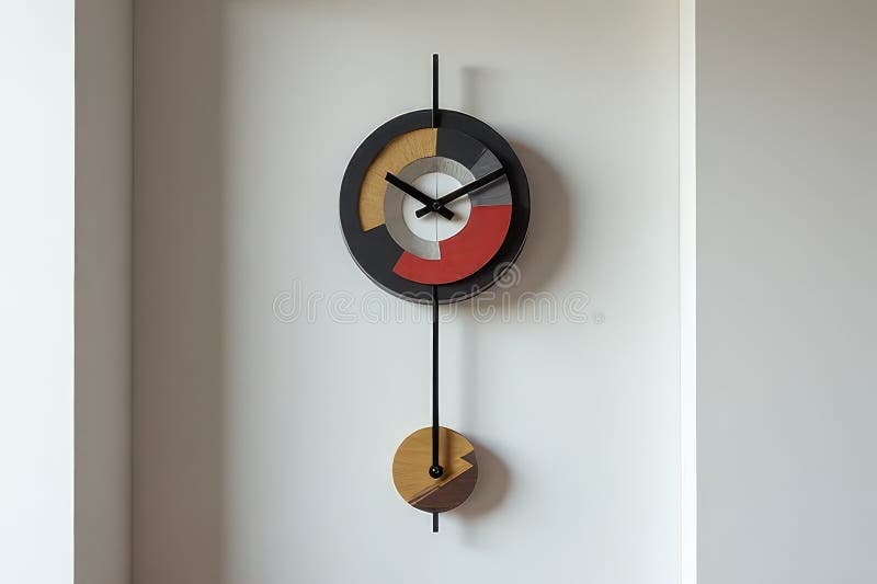 Gravity Defying Pendulum Wall Clock Stock Illustration - Illustration ...