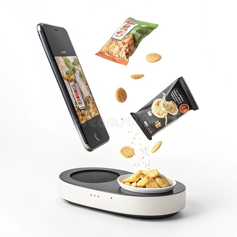 Futuristic Gravity Defying Snack Pack Stock Illustrations – 3 ...