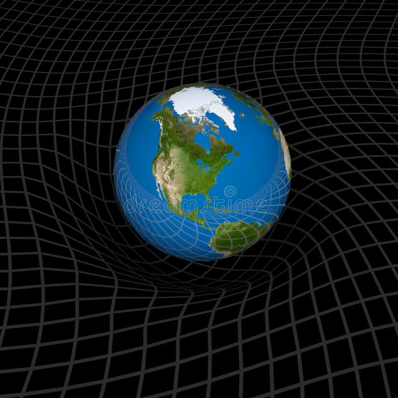 Space Time and Gravity stock illustration. Illustration of relativity ...