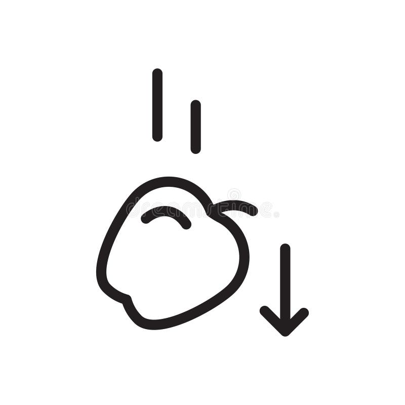 Gravity Icon Outline Vector for Web Ui Stock Vector - Illustration of ...