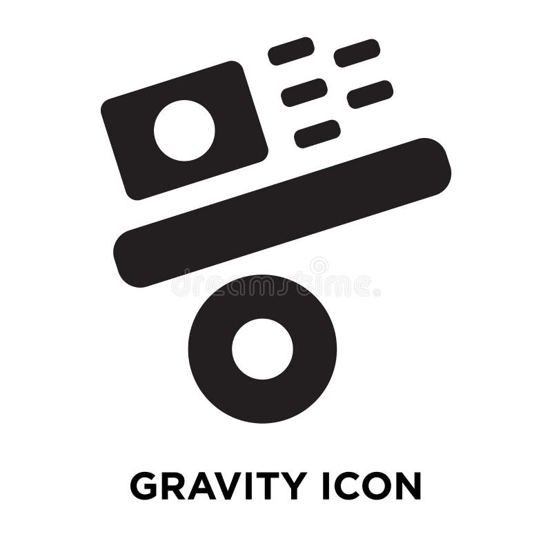 Gravity Concept Vector Linear Icon Isolated on Transparent Background ...