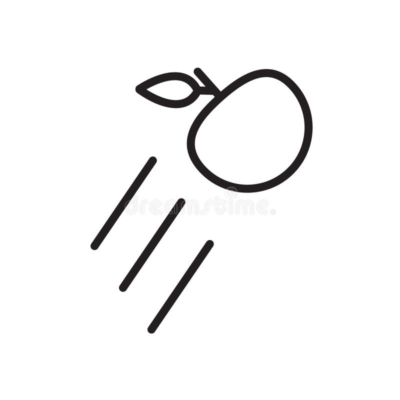 Gravity Concept Vector Linear Icon Isolated on Transparent Background ...