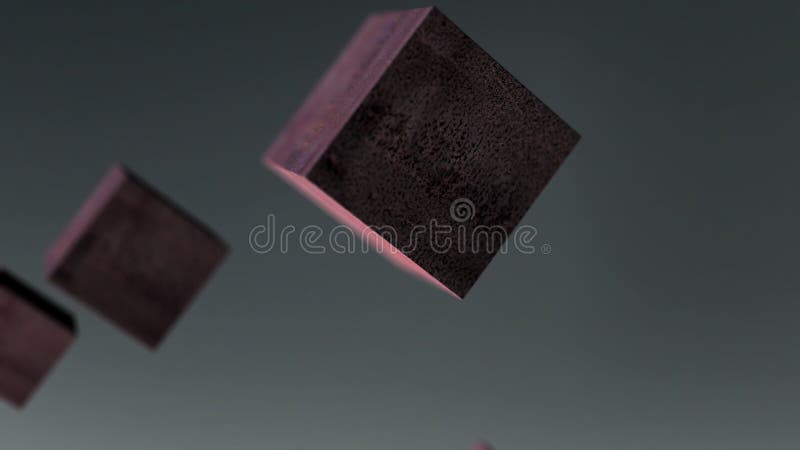 Gravity Metal Rust Cube Rotating Abstract Background 3d Animation 4k ...