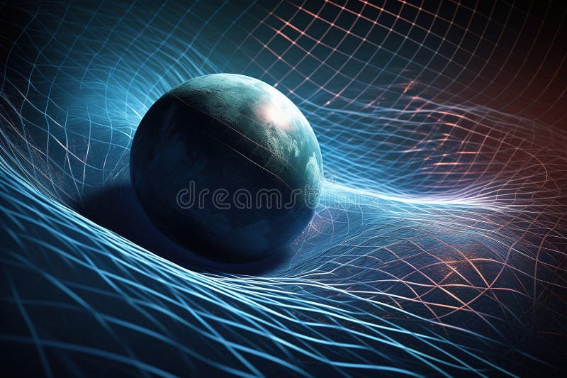 Gravity Planet Earth, Gravitational Waves Concept. Physical and ...