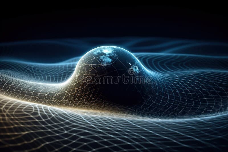 Gravity Planet Earth, Gravitational Waves Concept. Physical and ...