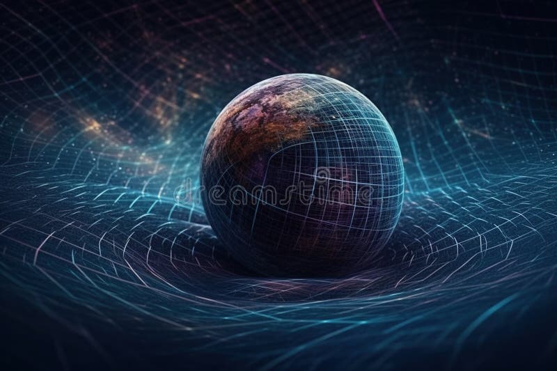 Gravity Planet Earth, Gravitational Waves Concept. Physical and ...