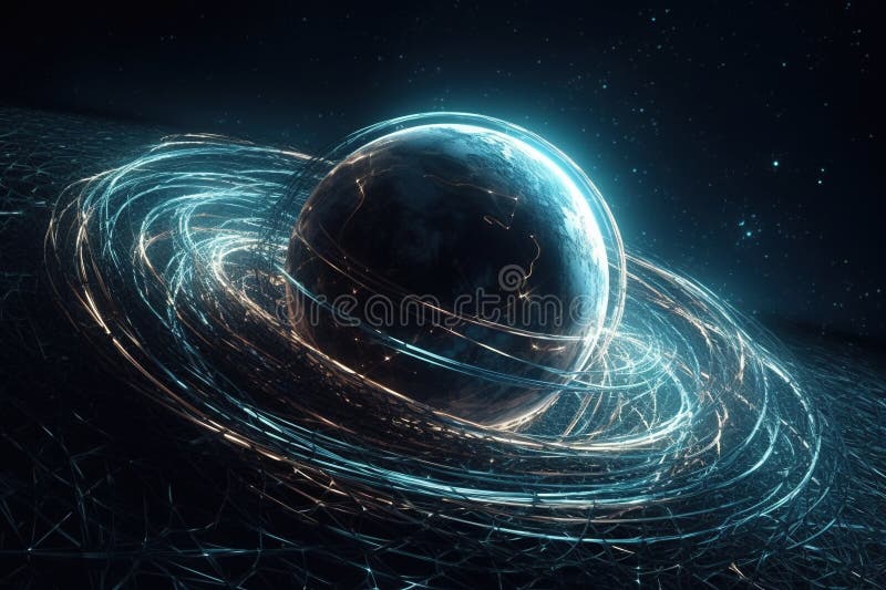 Gravity Planet Earth, Gravitational Waves Concept. Physical and ...
