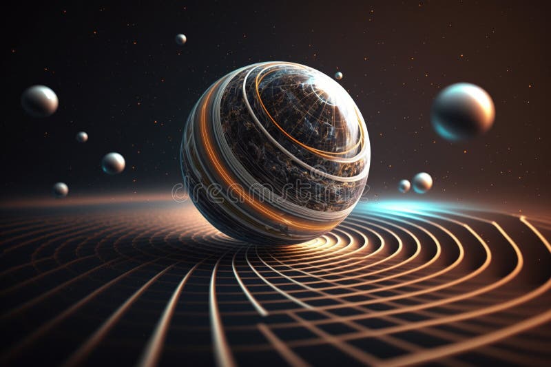Gravity Planet Earth, Gravitational Waves Concept. Physical and ...