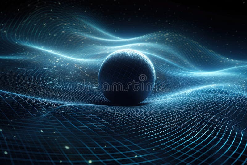 Gravity Planet Earth, Gravitational Waves Concept. Physical and ...