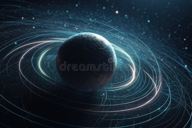 Gravity Planet Earth, Gravitational Waves Concept. Physical and ...