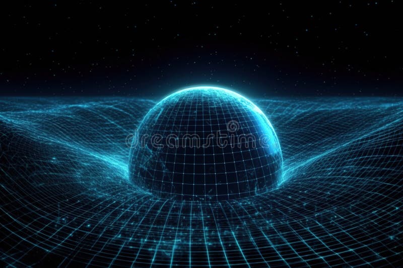 Gravity Planet Earth, Gravitational Waves Concept. Physical and ...