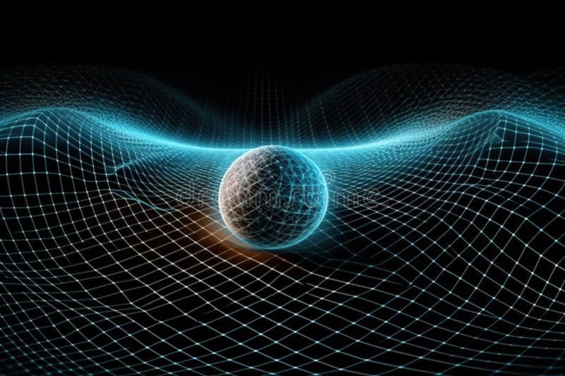 Gravity Planet Earth, Gravitational Waves Concept. Physical and ...