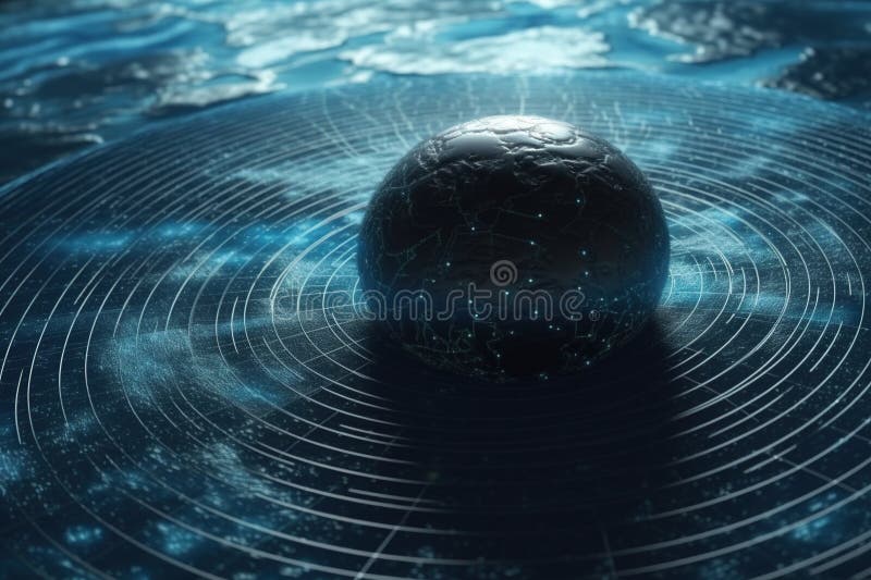 Gravity Planet Earth, Gravitational Waves Concept. Physical and ...