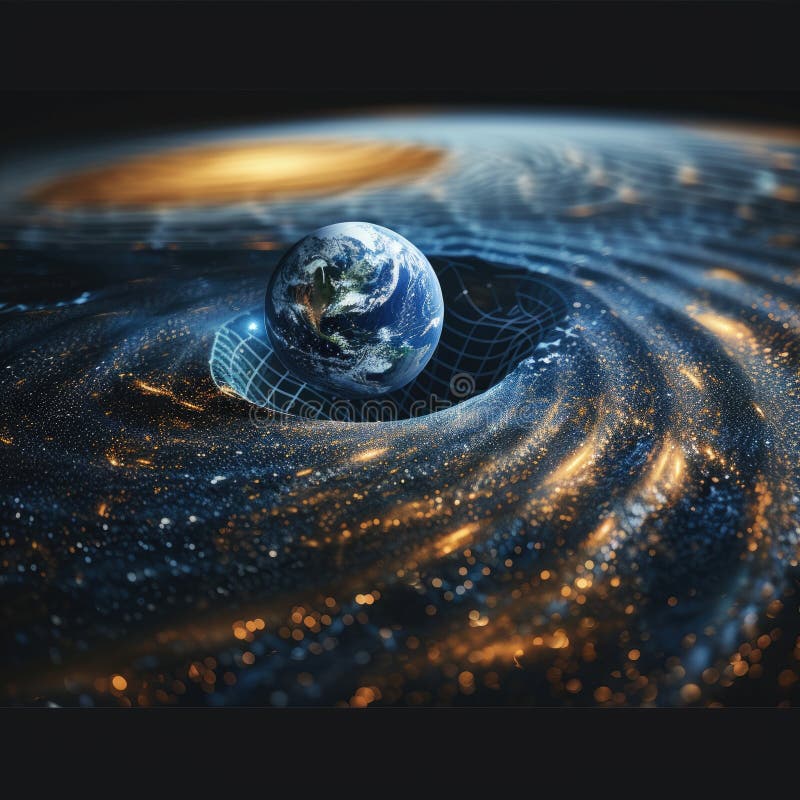 Gravity Planet, Gravitational Wave Concept on Planet Earth, Physical ...