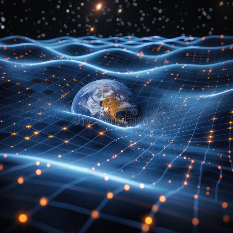 Gravity Planet, Gravitational Wave Concept on Planet Earth, Physical ...