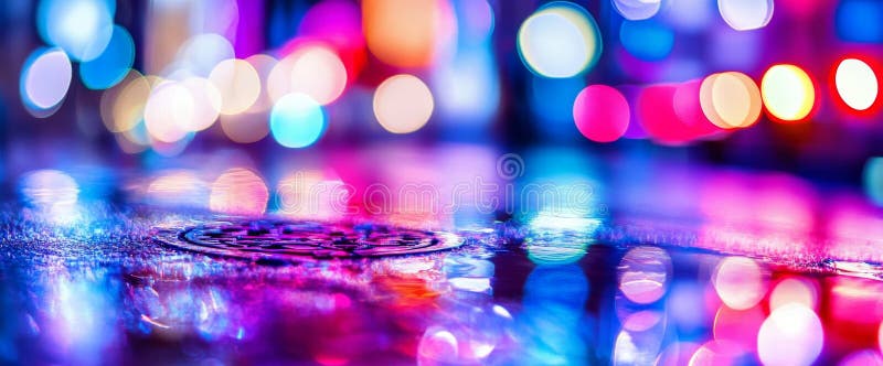 Gravity Pulls a Single Large Drop of Rain Down Onto the Pavement on a ...