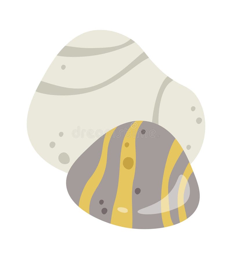 Gravity Stacked Rock Sculptures Flat Illustration Stones with Pattern ...