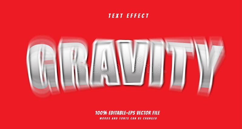 Gravity Text Effect Design Vector Stock Vector - Illustration of number ...