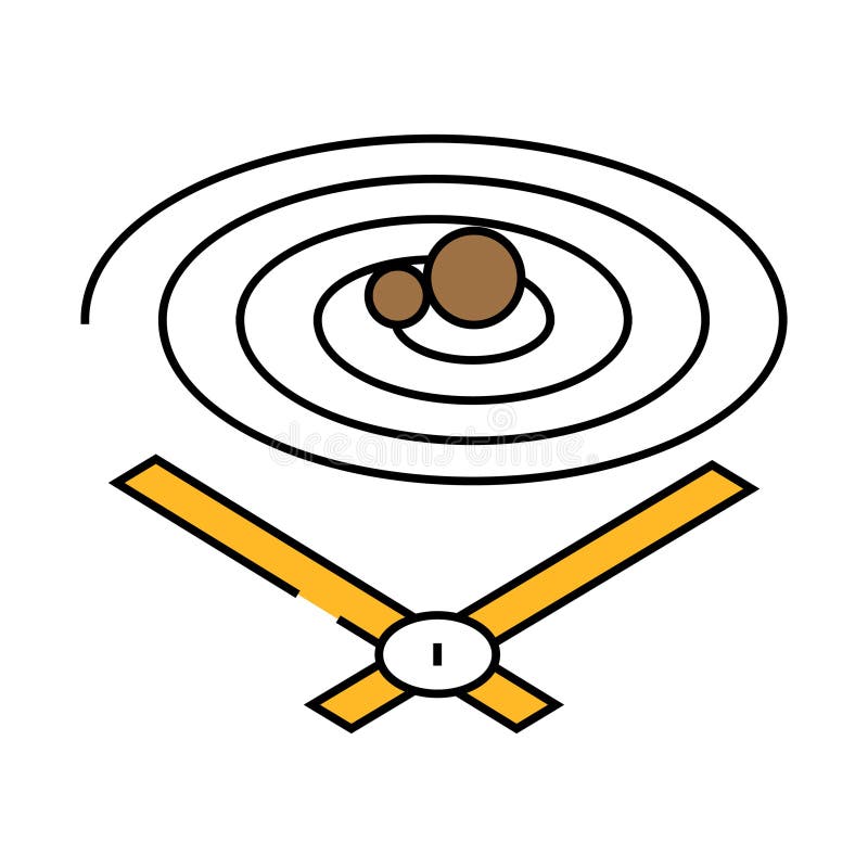 Gravity Waves Space Exploration Icon Color Illustration Stock ...