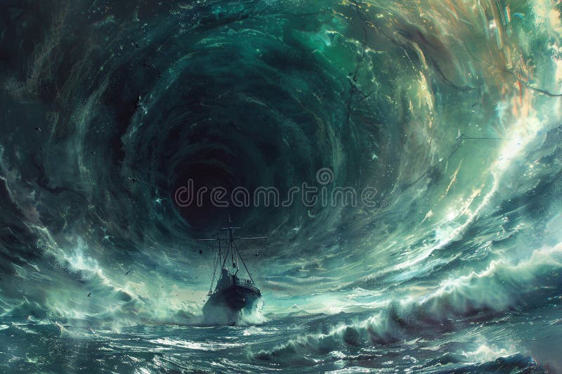 A Gravity Well Ships Navigating the Pull of an Invisible Force Stock ...