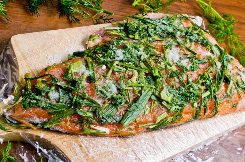 Gravlax stock photo. Image of flavor, herb, culinary - 12796564